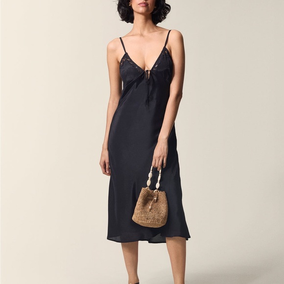 Rouje | Dresses | Rouje Robine Black Midi Dress 36 | Poshmark